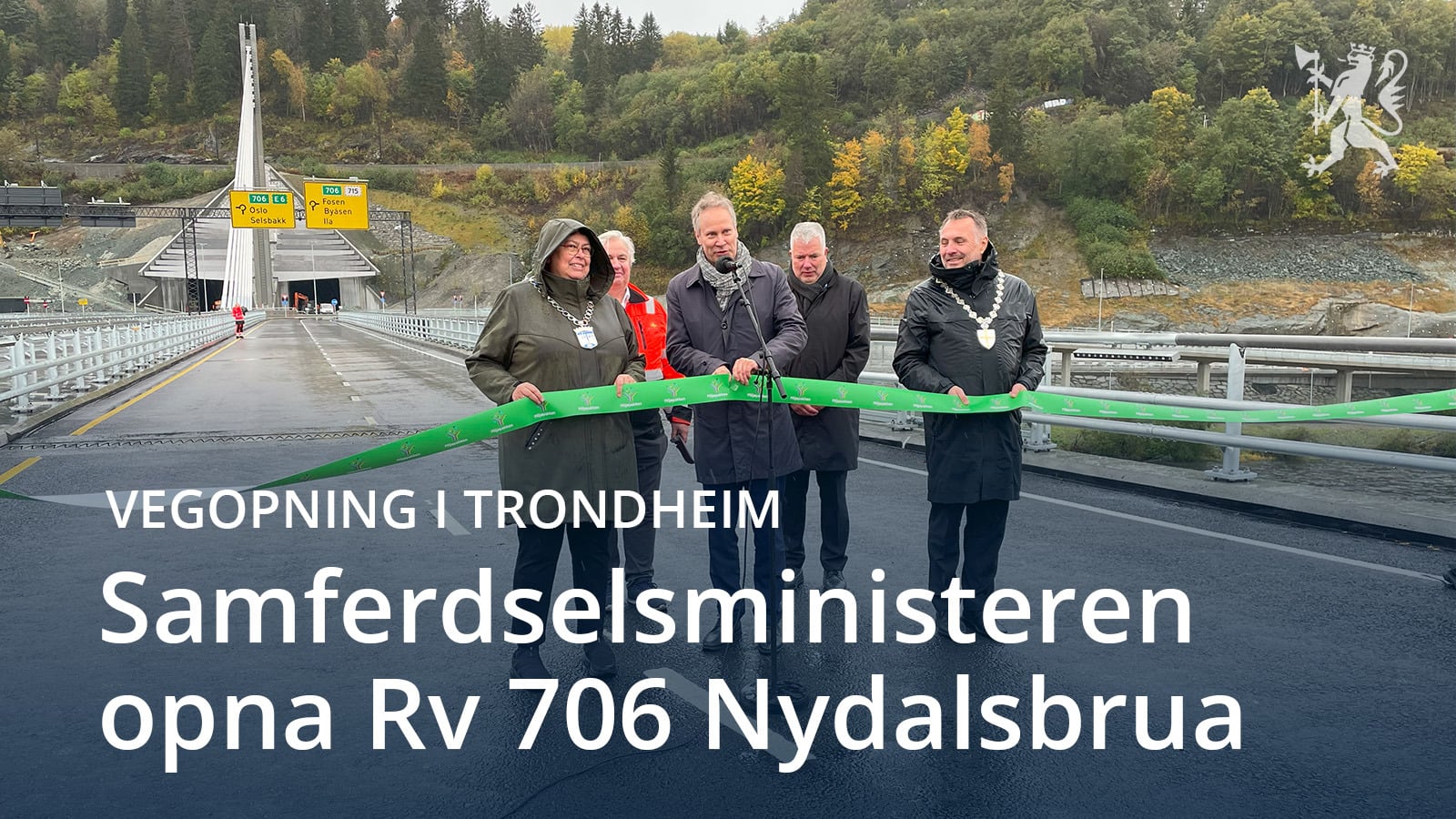 Samferdselsministeren opna Rv. 706 Nydalsbrua i Trondheim - regjeringen.no